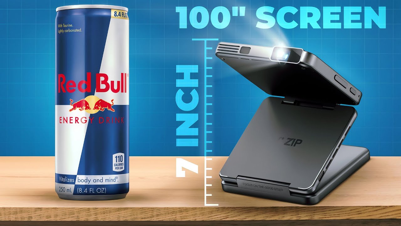 I tested the worlds Thinnest Projector - Aurzen Zip Tri-Fold - YouTube