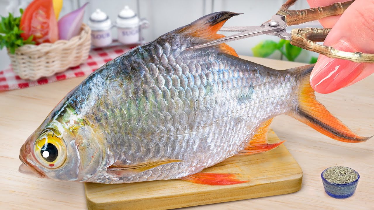 Yummy Miniature Salt Baked Fish Recipe 🐟 Cooking Mini Food In Miniature ...