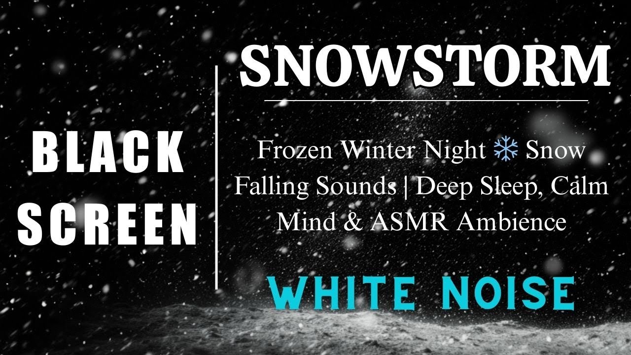 Frozen Winter Night ️ Snow Falling Sounds | Deep Sleep, Calm Mind ...