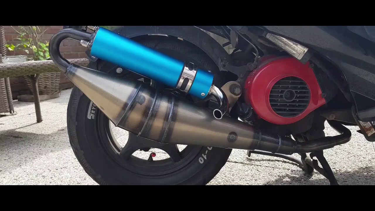 Scooter terugloop uitlaat! | Peugeot 85cc - YouTube