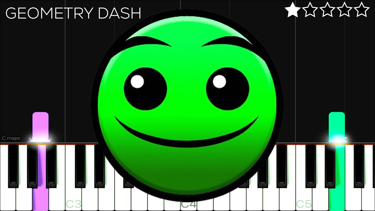 Geometry Dash - Level 2 - Back On Track | EASY Piano Tutorial - YouTube