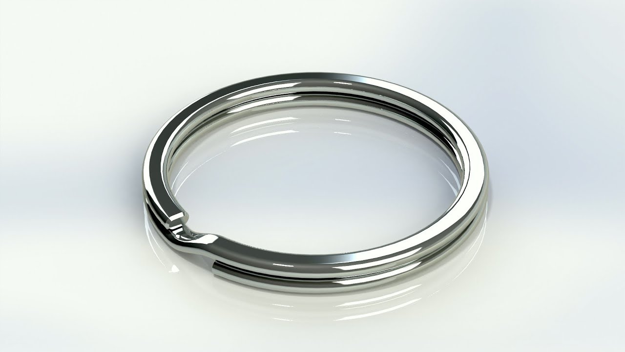 Flat 'Key Ring' Design Tutorial in Solidworks 2016 - YouTube