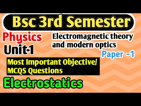 Most Important Mcqs Questions B.Sc 3rd Semester Physics unit1 ...