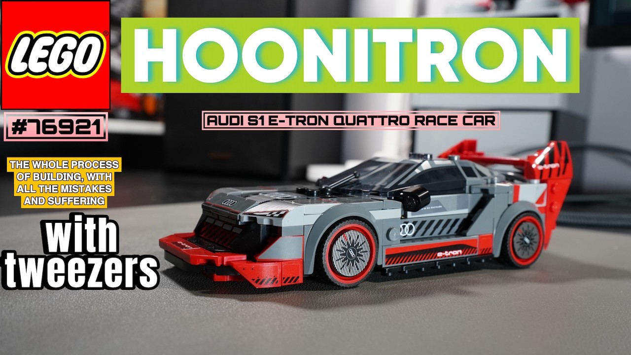 LEGO Audi S1 e-tron (HOONITRON) build with tweezers | #76921 | long ...