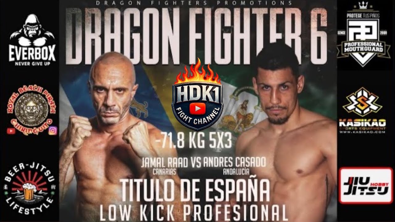 🔥 Spanish National Title Jamal Raad 🇮🇨 vs Andrés Casado 🇪🇸 Low Kick ...