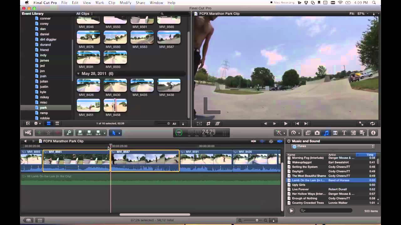 Final Cut Pro X - audio transitions with magnetic timeline - YouTube