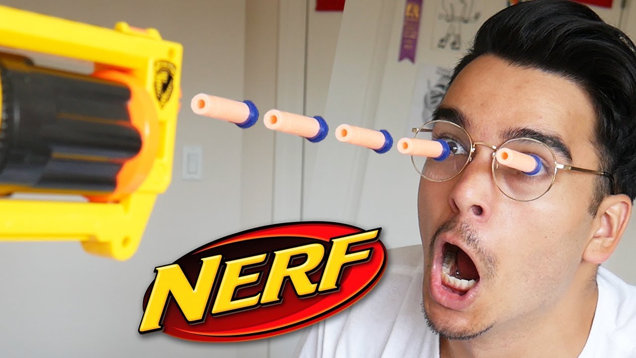 Nerf Blaster Trick Shot BATTLE! NERF Challenge! - YouTube