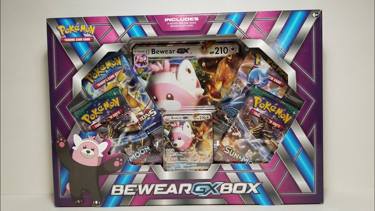 4K Unboxing a Pokemon TCG Bewear GX Box! Nice Pulls !?! - YouTube