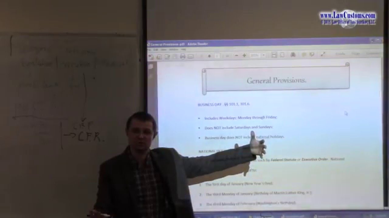 General Overview and Introduction to the Customs Broker Exam Part 5 ...