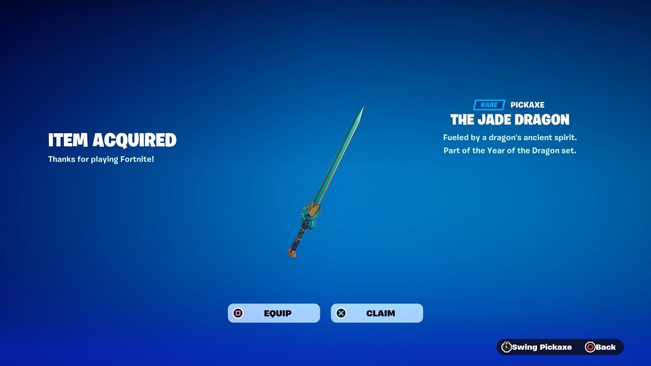 How To Get The Jade Dragon Pickaxe NOW FREE In Fortnite! (FREE The Jade ...