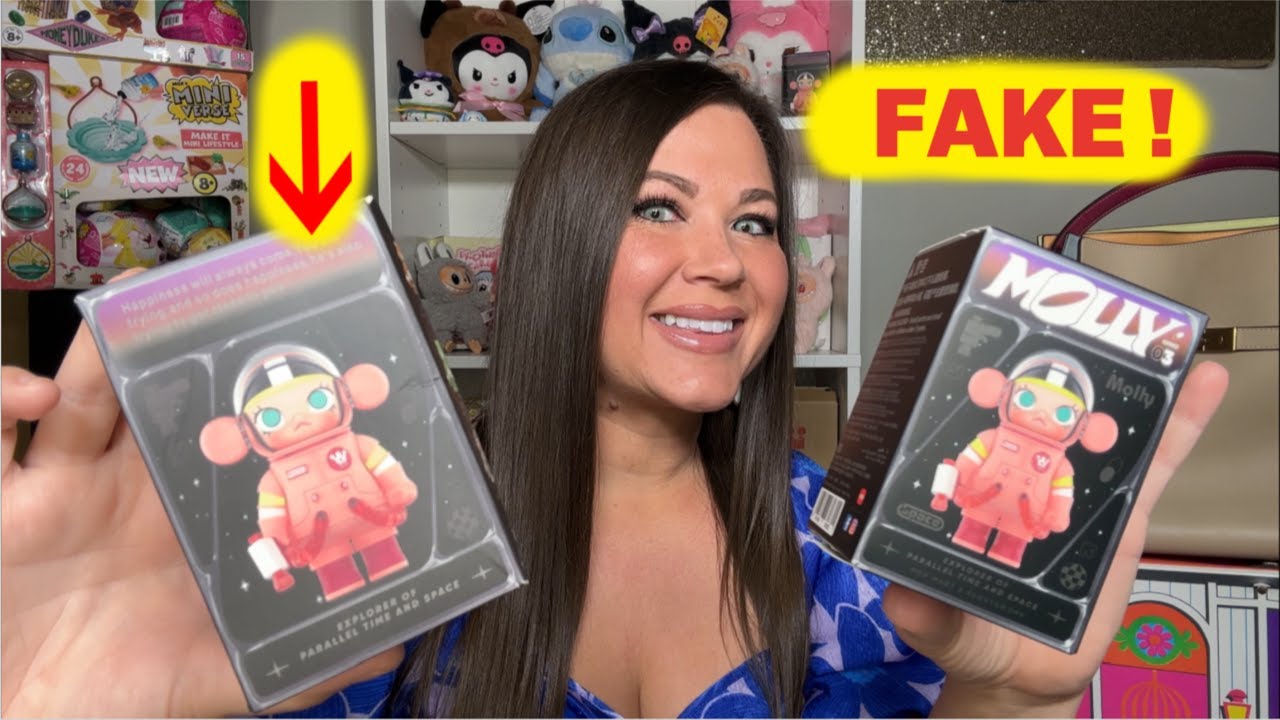 Unboxing FAKE POPMART Mega Space Molly Series 3 REAL VS FAKE POP MART ...