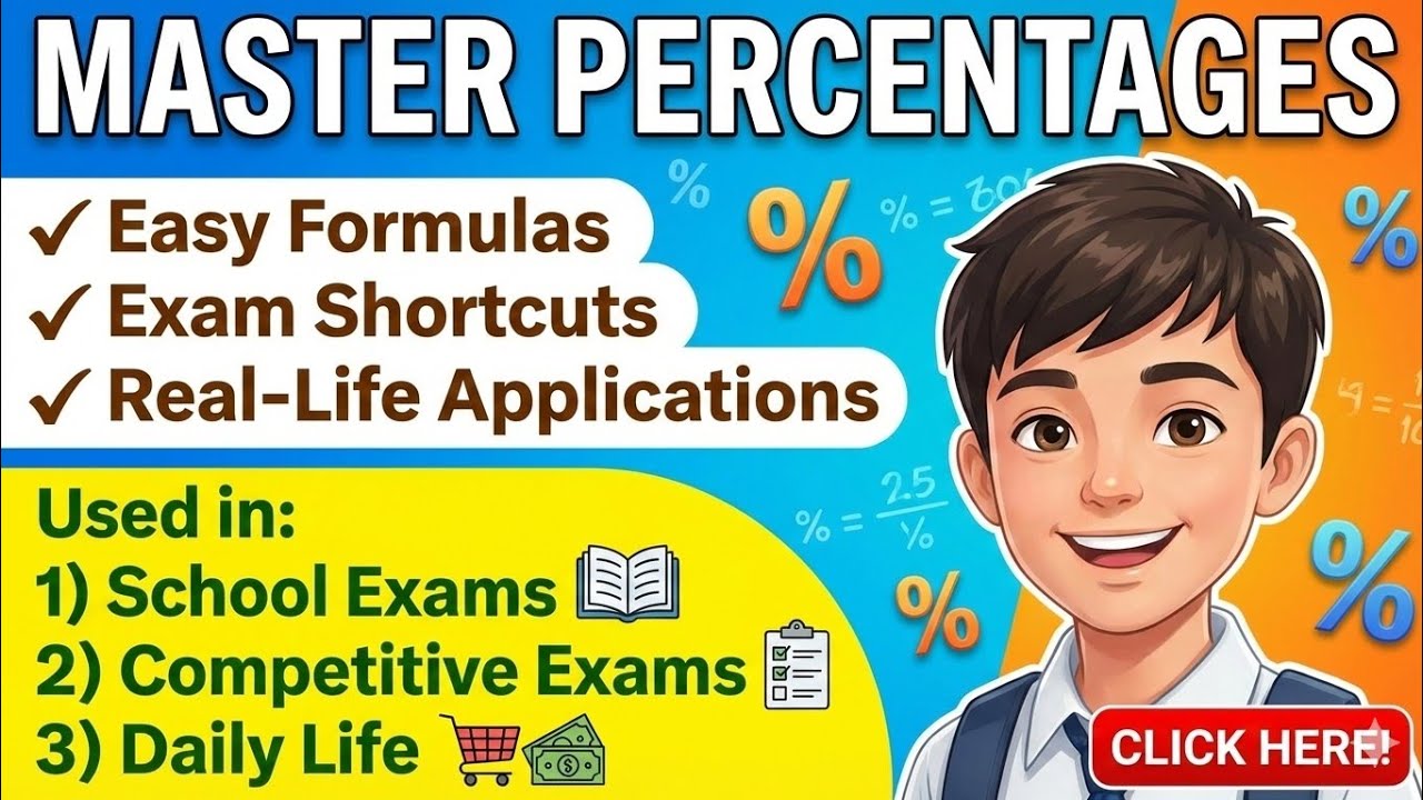 🔥Master Percentages in ONE Class 💯 | Easy Tricks, Shortcuts & Real-Life ...