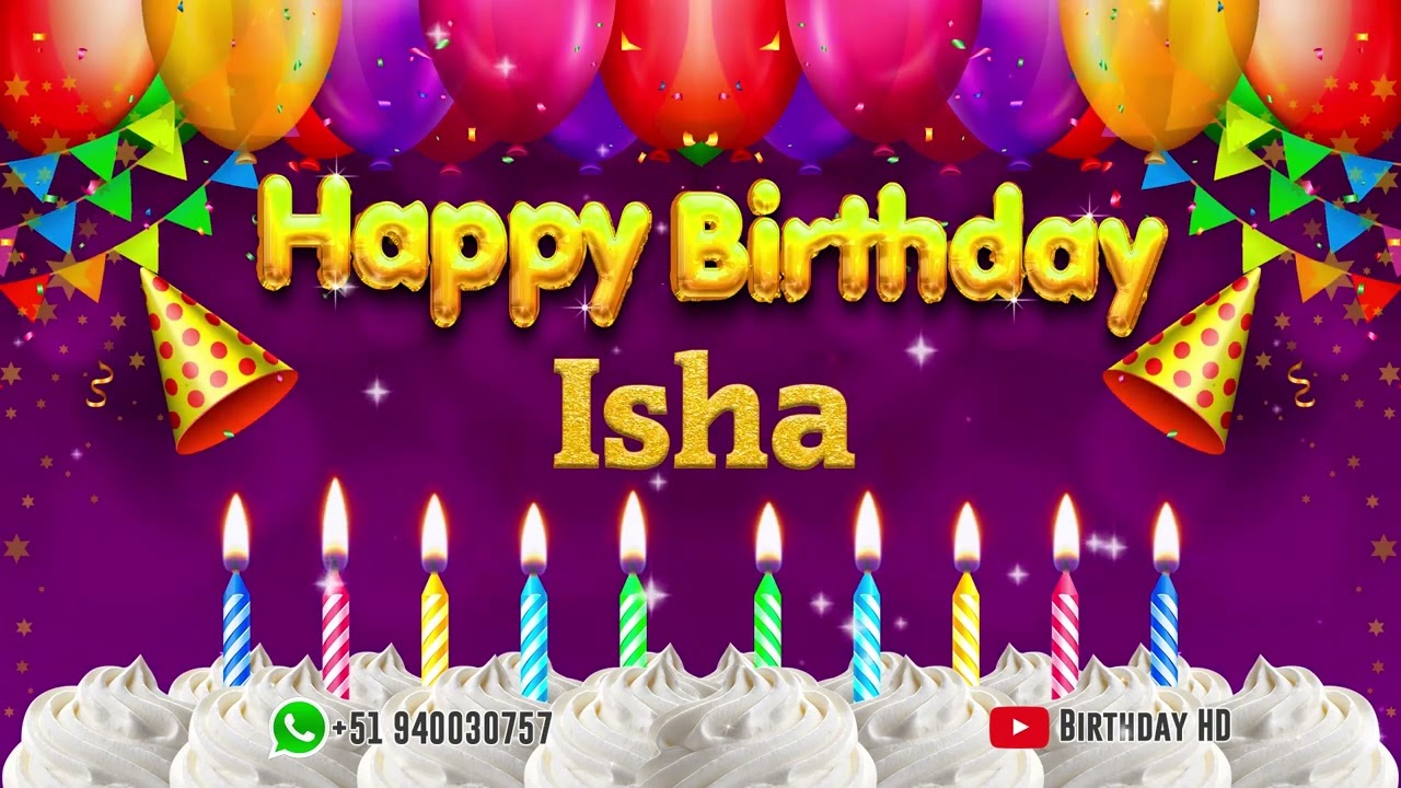 Isha Happy birthday To You - Happy Birthday song name Isha 🎁 - YouTube