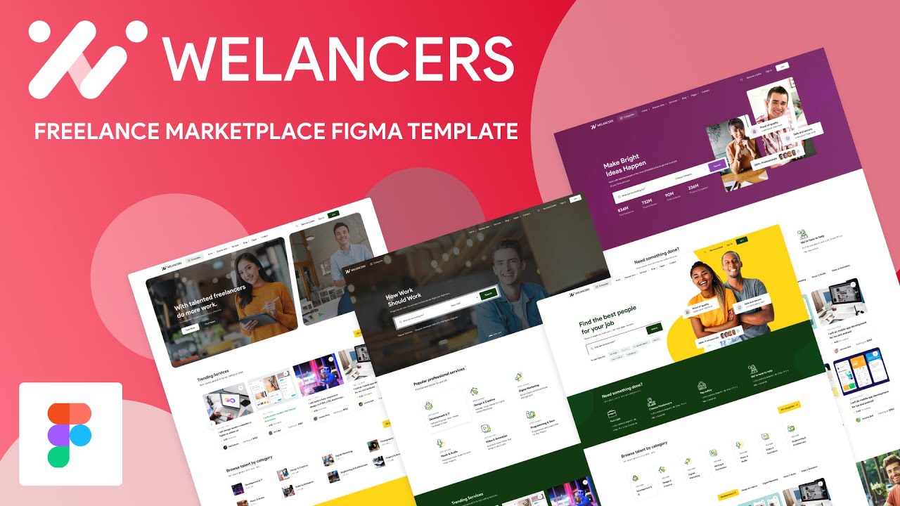 Welancer is a Freelance Marketplace Figma Template - YouTube