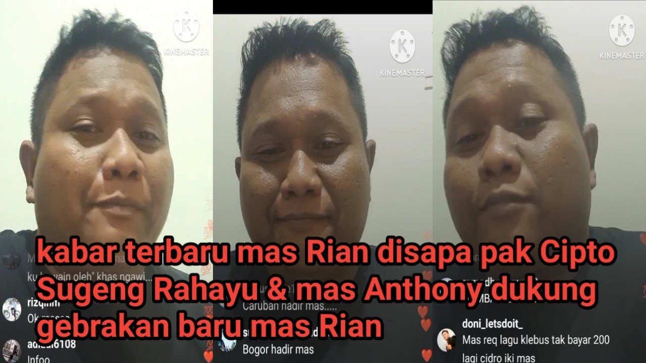 kabar terbaru mas Rian disapa pak Cipto Sugeng Rahayu & mas Anthony dukung gebrakan baru mas ...