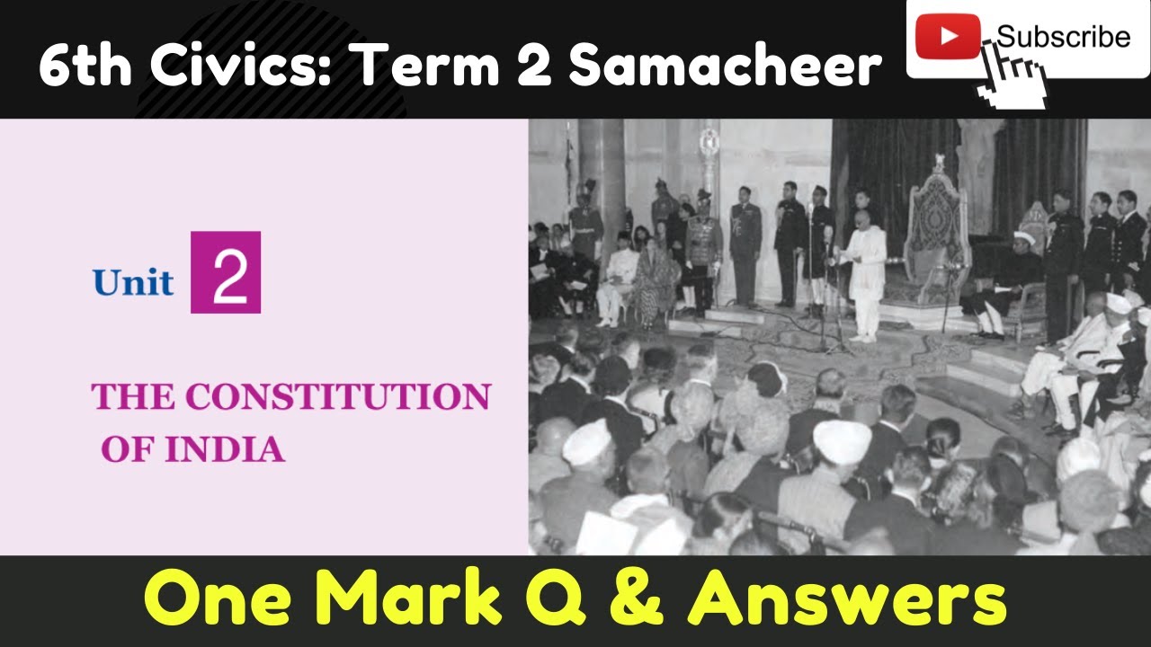 6th Std Constitution Of India Civics Unit 2 Term 2 Book Back ANSWERS In Tamil Samacheer 6th-std-constitution-of-india-civics-unit-2-term-2-book-back-answers-in-tamil-samacheer