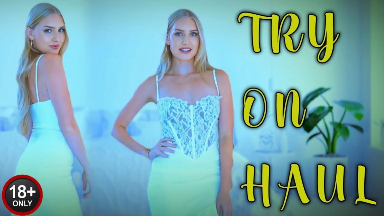 4K Transparent Clothes Try on haul with Emily | see through Lingerie ...