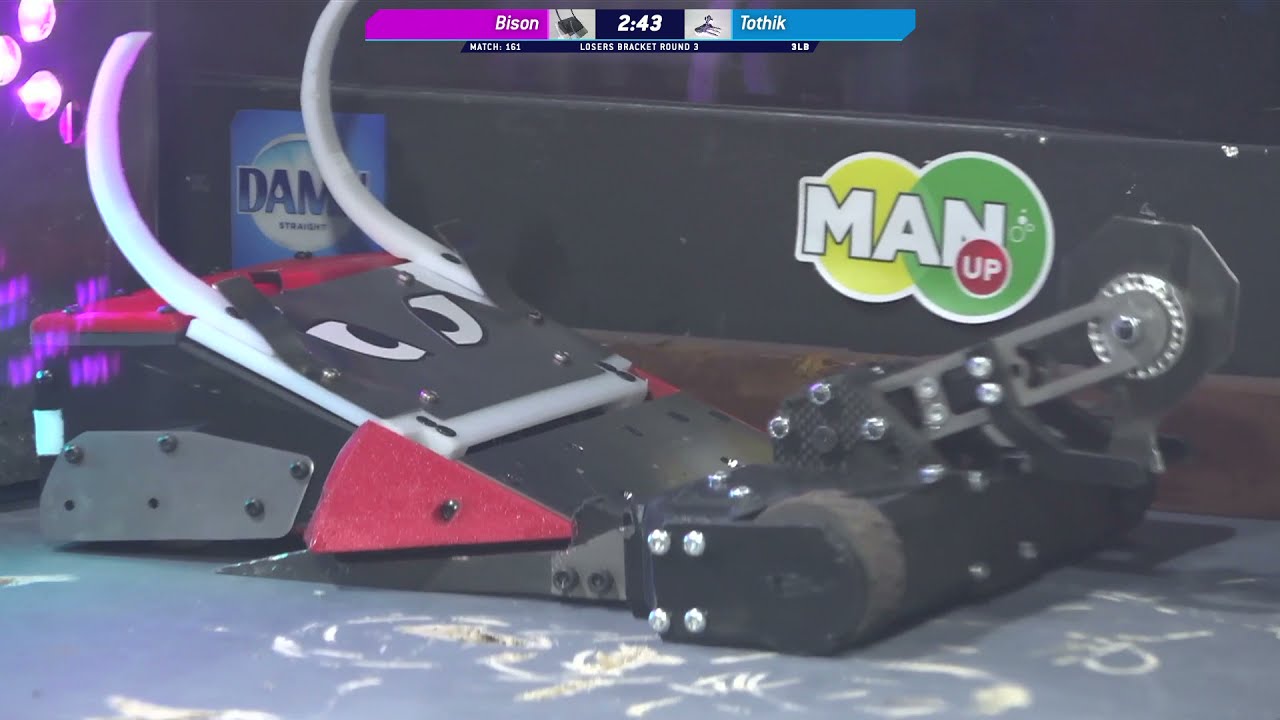 NHRL July 2021 - Bison vs. Tothik - 3lb Robot Combat - YouTube