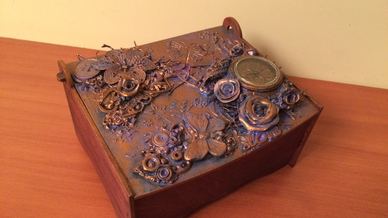 Шкатулка 7. mixed media. Diy. (Stash). - YouTube