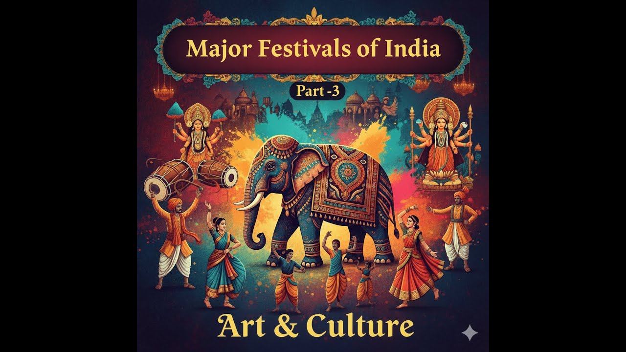 Major Festivals of India (Part-3) Art & Culture - YouTube