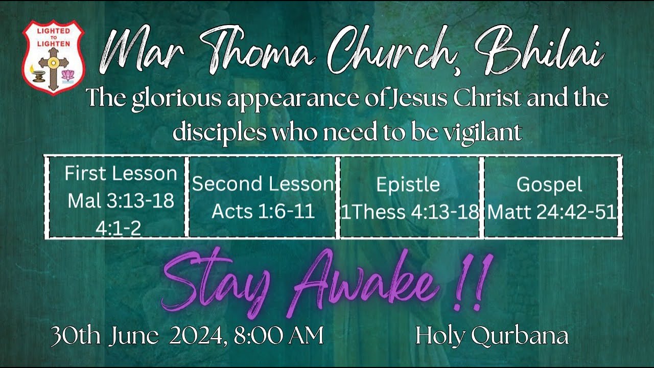 Holy Qurbana 30/June/2024 , Celebrant : Rev. Chacko Thomas - YouTube