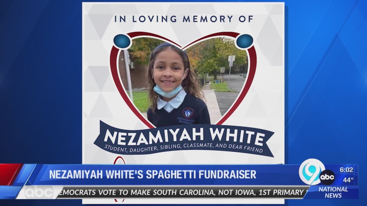 Nezamiyah White spaghetti fundraiser at her school - YouTube