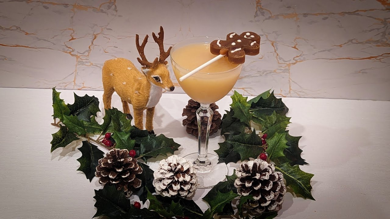 Drunken Gingerbread Man Cocktail | The Burrow Home Bar - YouTube
