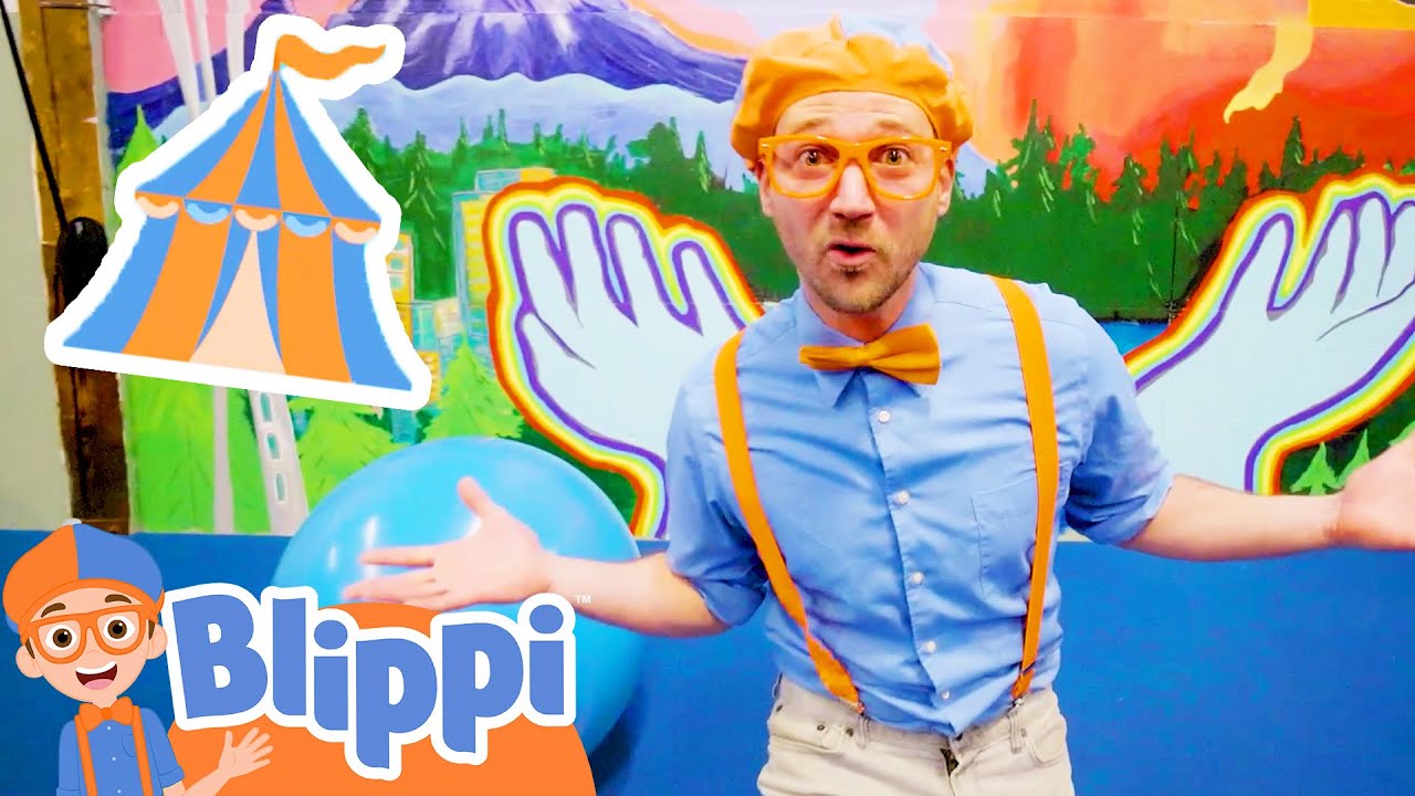 Blippi Learns Circus Tricks - Indoor Trampoline FUN | Blippi | Shows ...