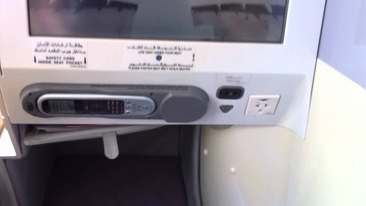 Emirates Airbus a380 Flight EK002 LHR-DBX - Business Class Seat 16A ...