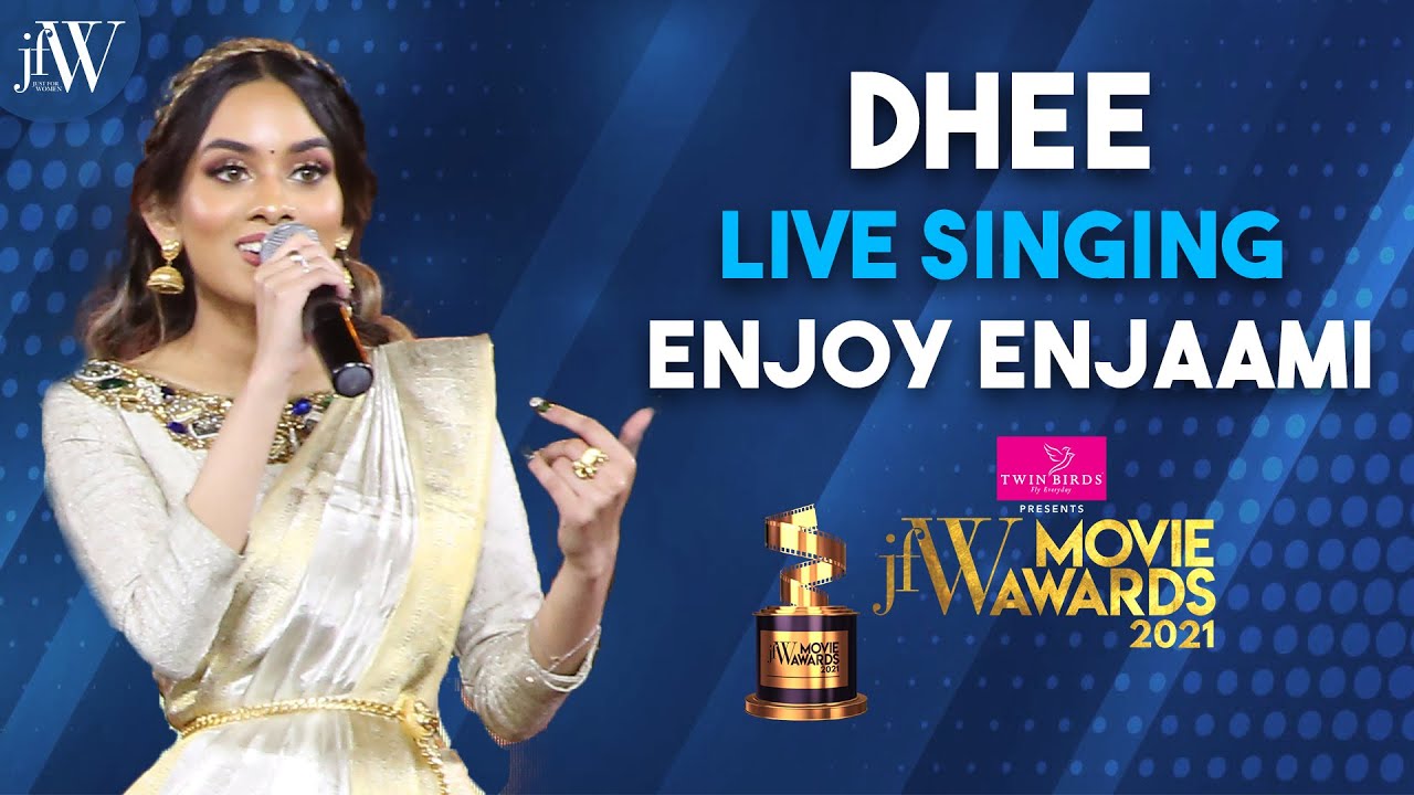 Dhee live singing Enjoy Enjaami | JFW Movie Awards | Best Singer ...