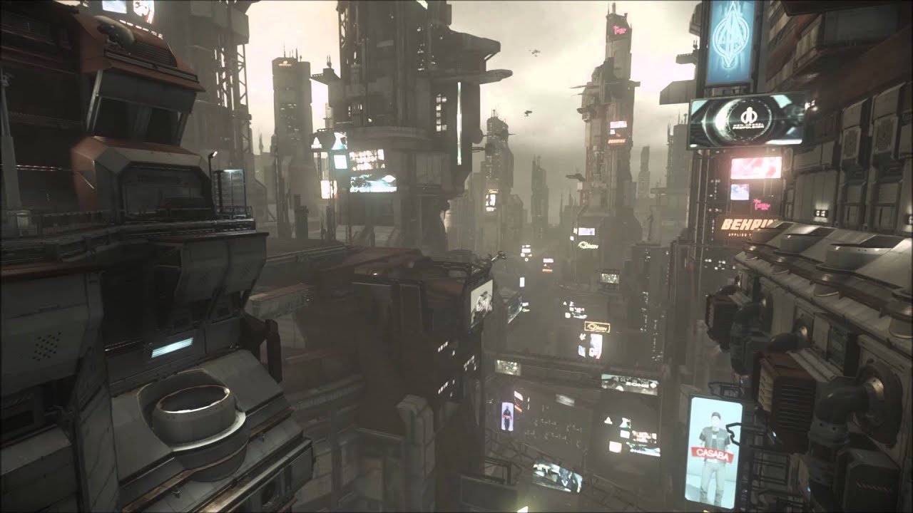 Automated ship flying through buildings in Arc Corp - YouTube