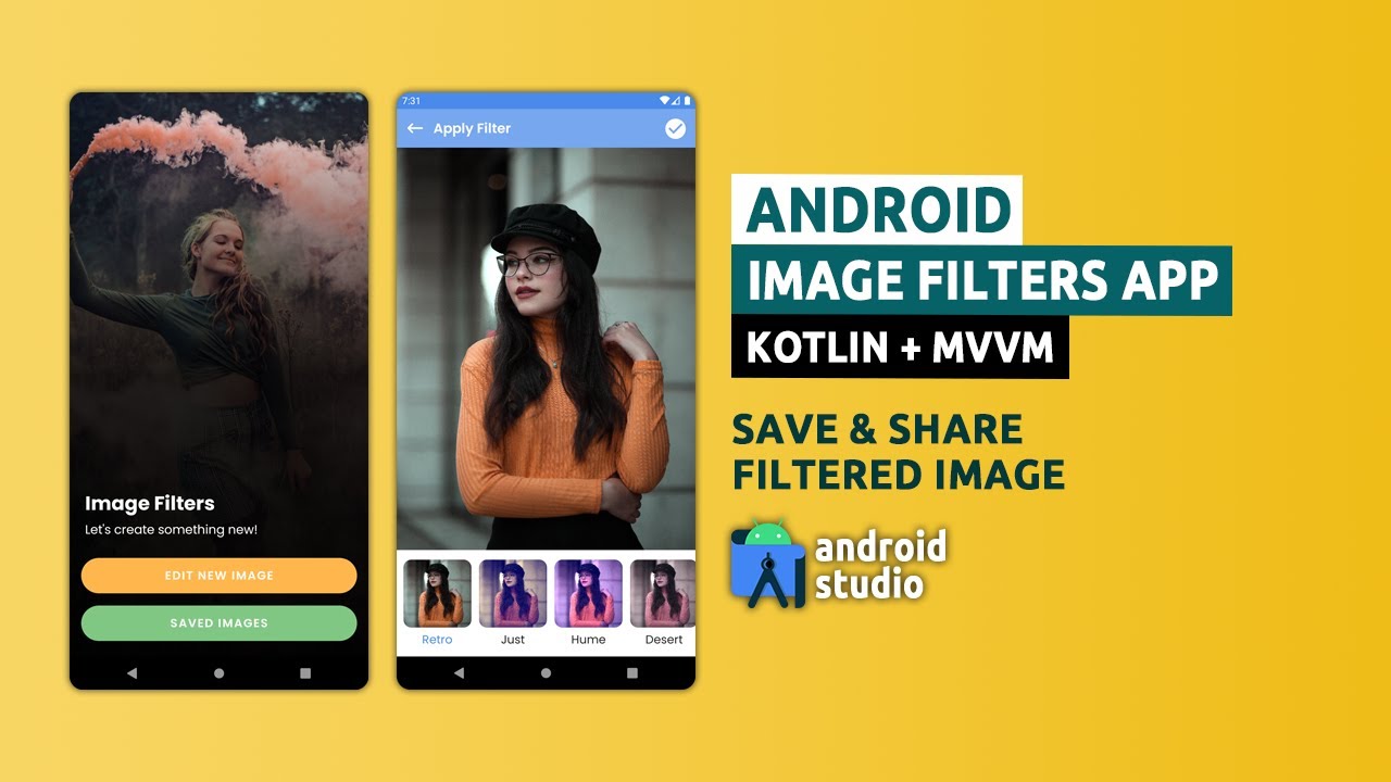 Android Image Filters App | Tutorial #6 | Save & Share Filtered Image ...