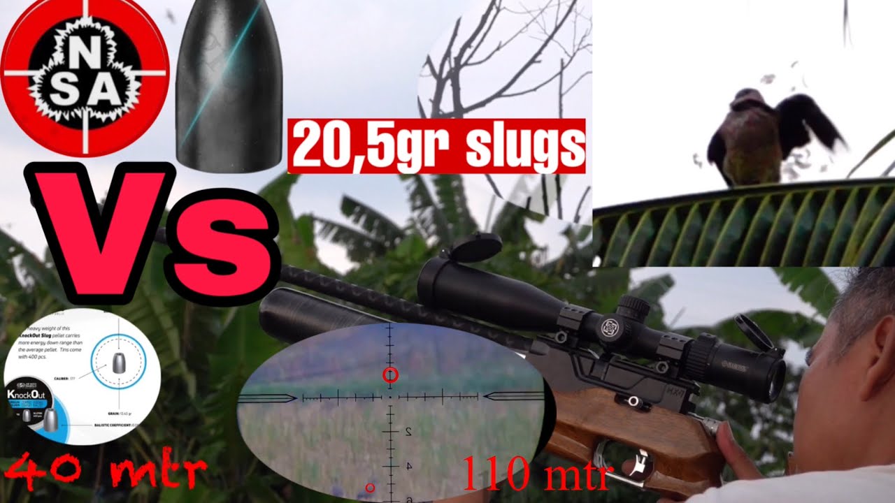 Adu longrange NSA 20,5GR Vs jsb ko 13,43gr chamber humer x7 vs java pro ...