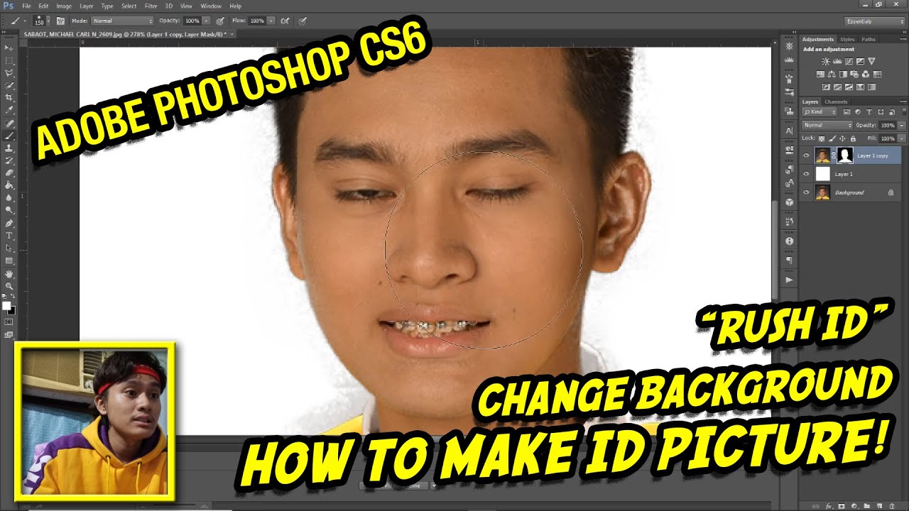 BASIC PHOTOSHOP TUTORIAL ID PICTURE 2x2 1x1 Etc Change Background Tagalog Karl Sabaot basic-photoshop-tutorial-id-picture-2x2-1x1-etc-change-background-tagalog-karl-sabaot