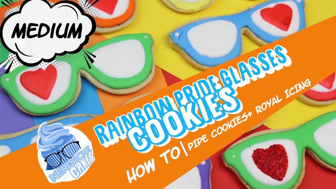 How to: PRIDE Month cookies + Piping/ Royal Icing recipe - YouTube