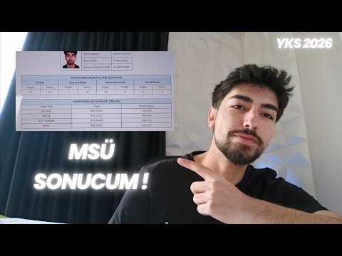 MSÜ 2026 SONUCUM ! (MSÜ AÇIKLANDI)