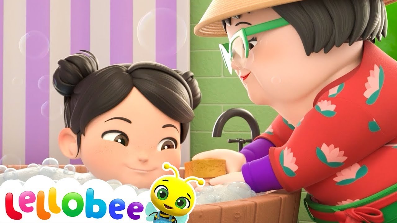 Bath Song | Lellobee by CoComelon | Sing Along | Nursery Rhymes and ...