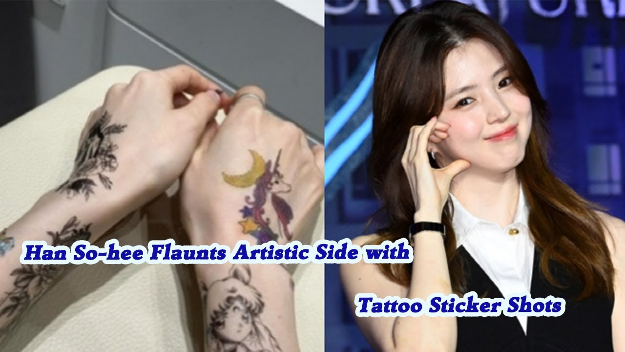 Han So hee Flaunts Artistic Side with Tattoo Sticker Shots - YouTube