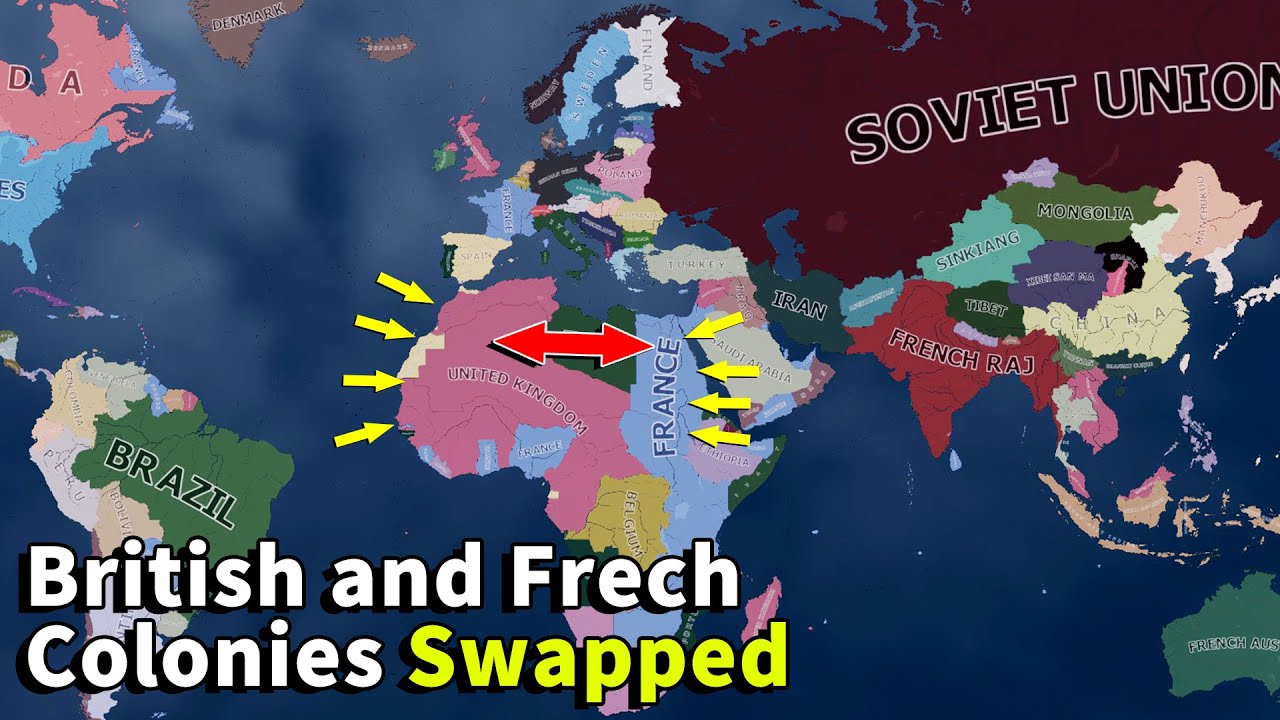 What if the British and French Colonies Swapped-HOI4 Timelapse - YouTube