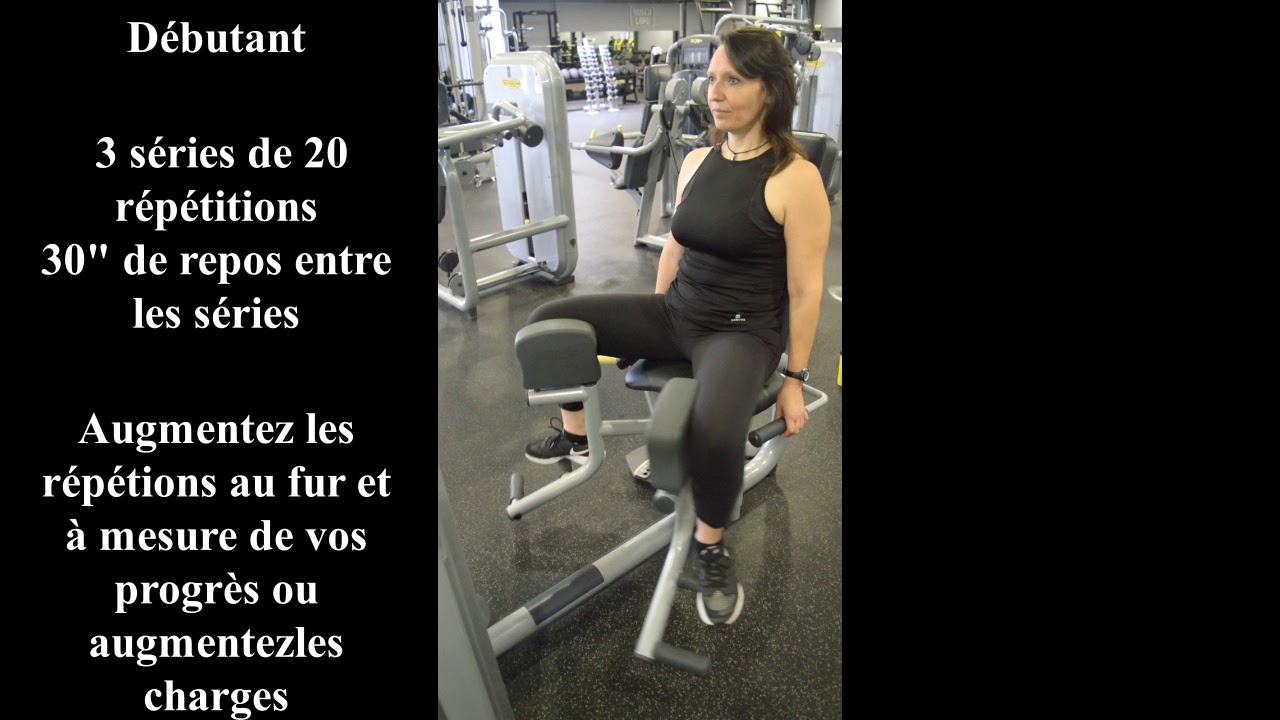 Travaillez vos adducteurs à la machine - YouTube