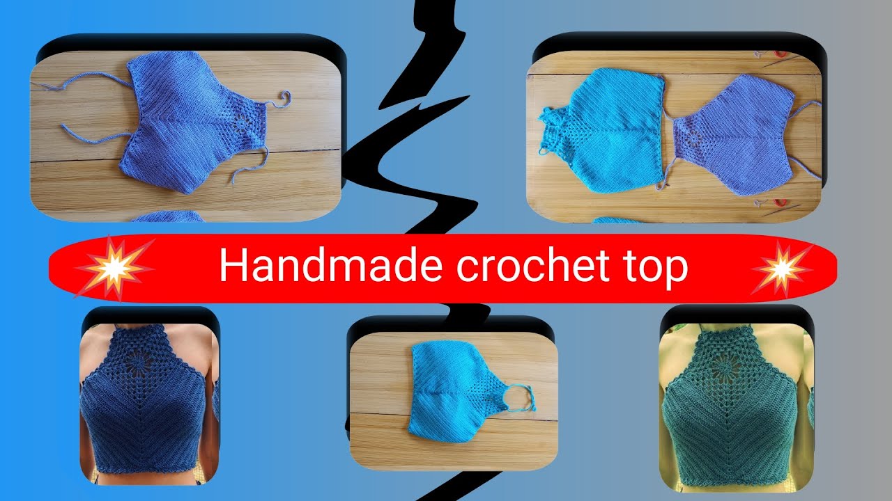 how to make crochet top with wool/handmade crochet top tutorial # ...