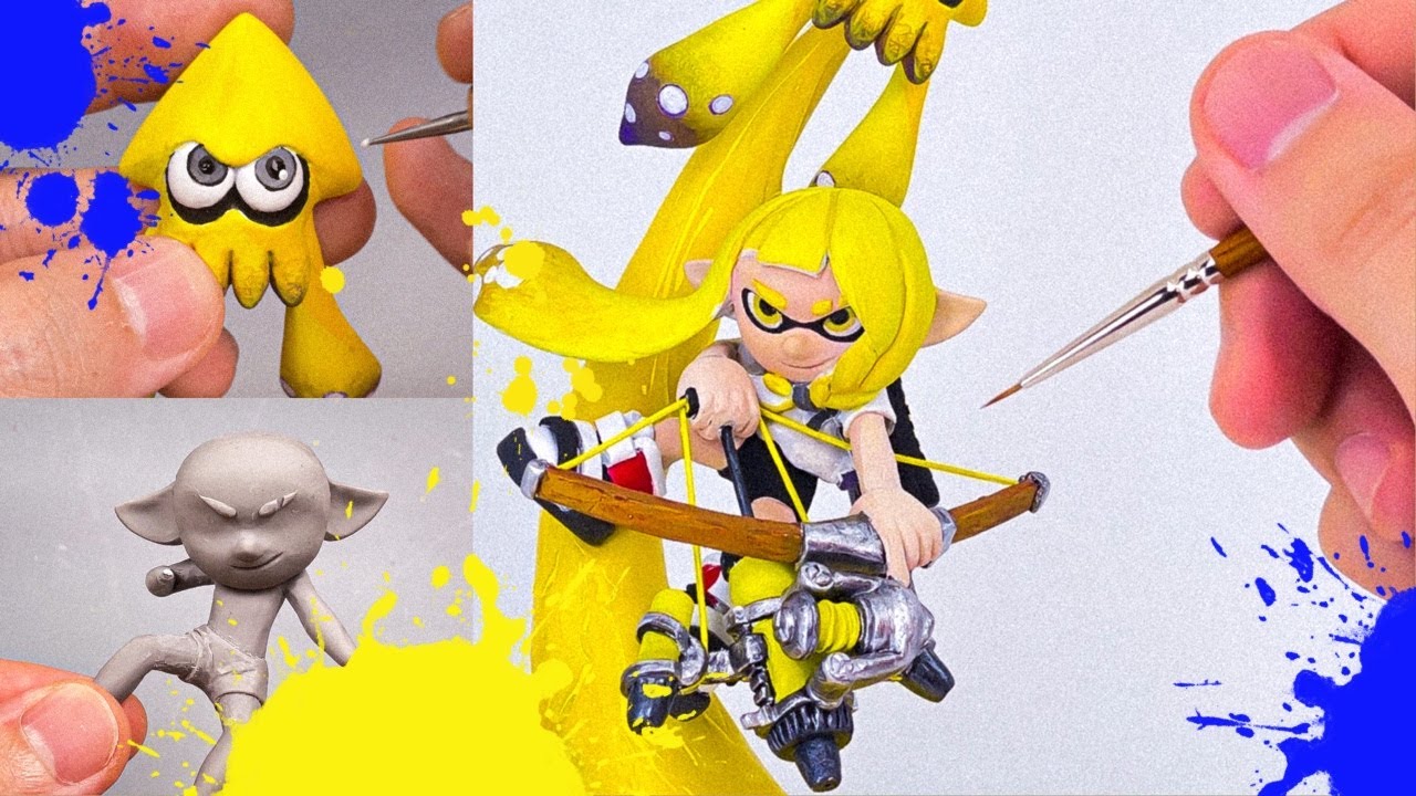 Create Splatoon Inkling Girl & Squid with Clay / Splatoon3 [kiArt ...