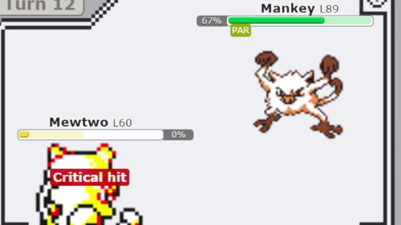 Mewtwo was defeated by Mankey - YouTube