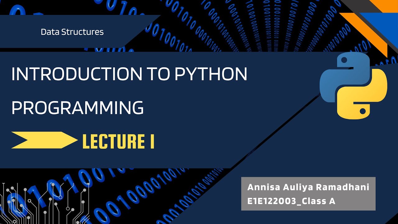 Introduction Python Programming Lecture 1 Youtube 6804