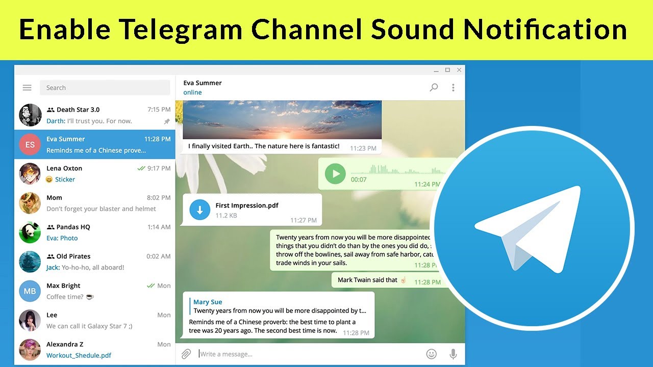 How to Enable Telegram Channel Sound Notification? - YouTube