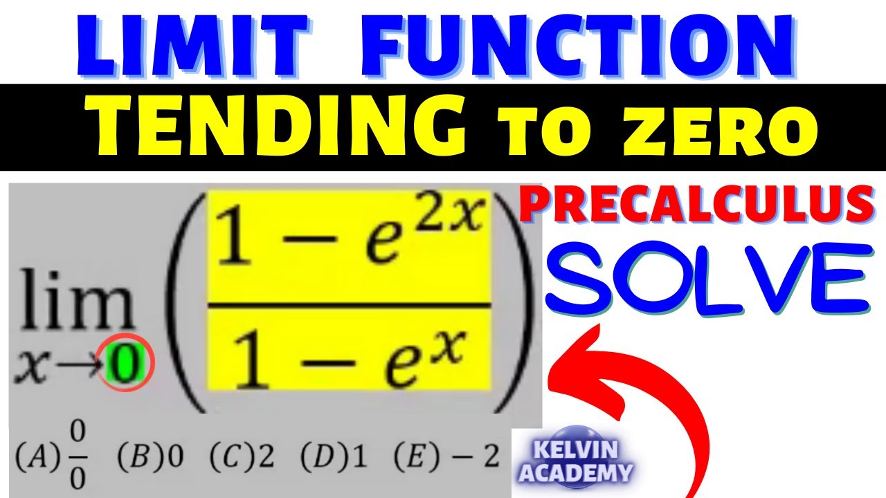 EXPONENT (e) LIMIT FUNCTION TENDING TO ZERO IN PRECALCULUS [(1-e^2x ...