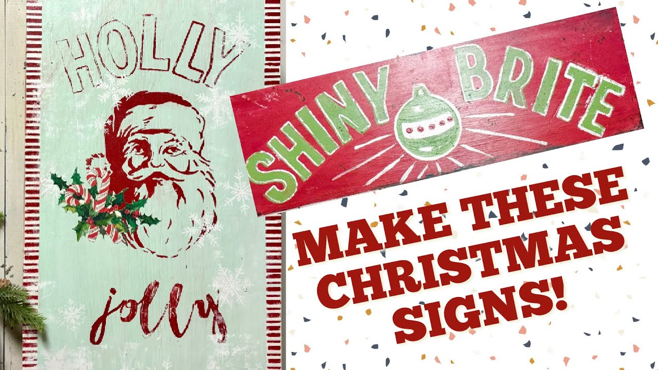 RETRO CHRISTMAS SIGNS. Recreate these nostalgic designs! - YouTube