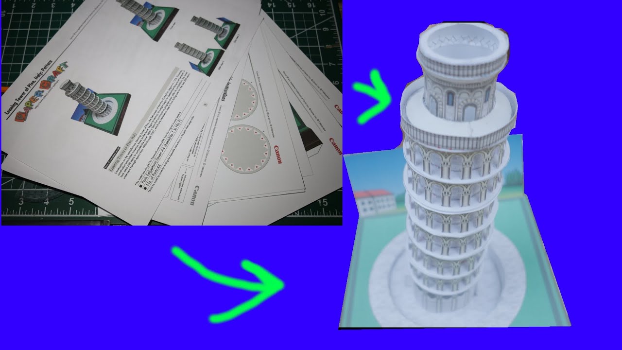 Leaning Tower of Pisa from Paper - YouTube