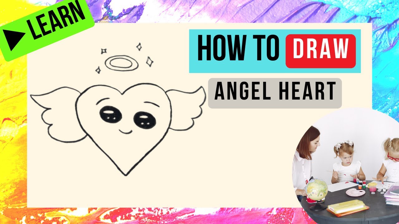 How to Draw Angel Heart || Angel Heart Drawing for Beginners ...