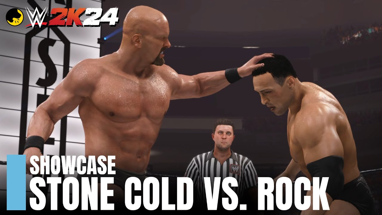 WWE 2K24 | Showcase: Stone Cold’s Stunner | Stone Cold vs. The Rock ...